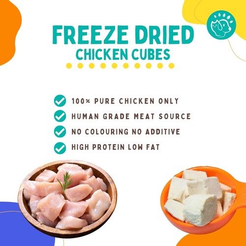 Freeze Dried Chicken Cubes